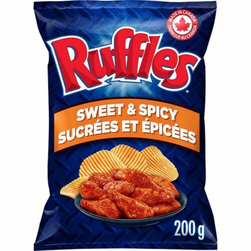 Ruffles Sweet & Spicy Flavoured Potato Chips - 200g (Big Bag) - (Canad ...